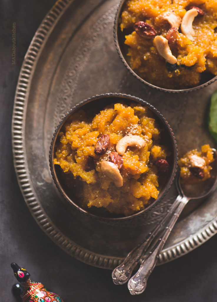 SWEet Pumpkin Halwa / Indian Pumpkin Dessert - MADaboutkitchen