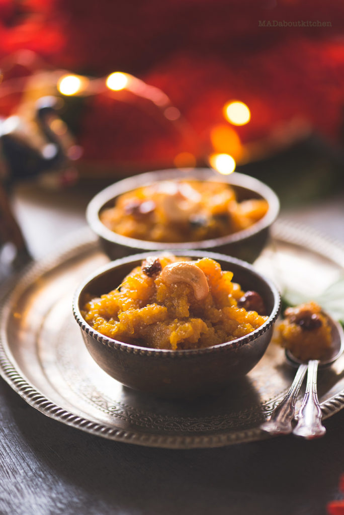 SWEet Pumpkin Halwa / Indian Pumpkin Dessert - MADaboutkitchen